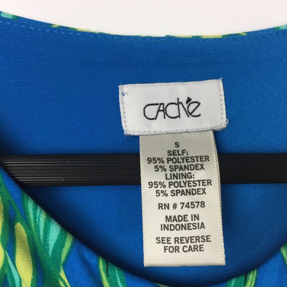 Cache | Dresses | Cache Womens S Tropical Floral Palm Print Sheath ...